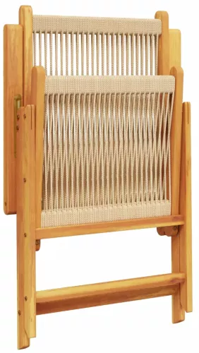 VidaXL Scaune de gradina rabatabile 6 buc. bej lemn masiv acacia ...