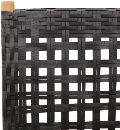 VidaXL Scaune de gradina rabatabile 8 buc. negru poliratan/lemn masiv ...