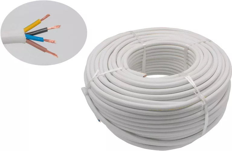 Cablu Electric Flexibil 4x2.5 mm - MYYM - HO5VV-F Alb 100m SAGR018 - cel.ro