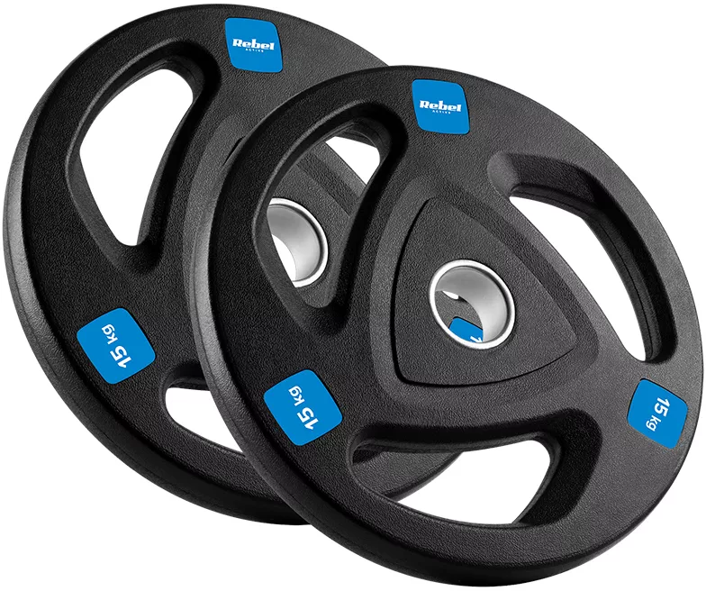 Set de greutati 2x15 kg Discuri Fonta Cauciucate pentru Antrenamente