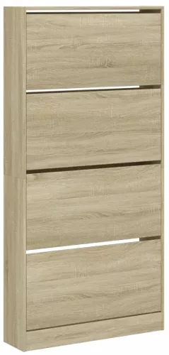 VidaXL Pantofar cu 4 sertare rabatabile stejar sonoma 80x21x163 5 cm ...