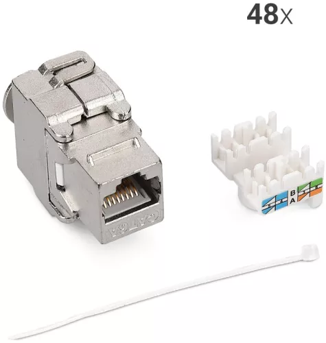 Set 48 Mufe CAT6A de 10 Gbit pentru cabluri Ethernet RJ45 Kwmobile ...