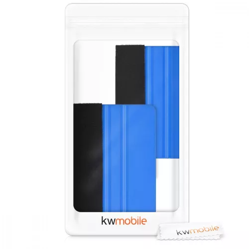 Set 2 Raclete cu pasla moale 4 inch Kwmobile Albastru/Negru Plastic ...