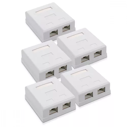 Set 5 Prize duble de RJ45 retea pentru cablu Ethernet CAT6A Kwmobile ...