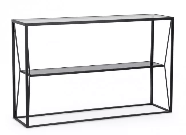 Consola otel negru sticla Hydra 120x32x75 cm 0747210 - cel.ro