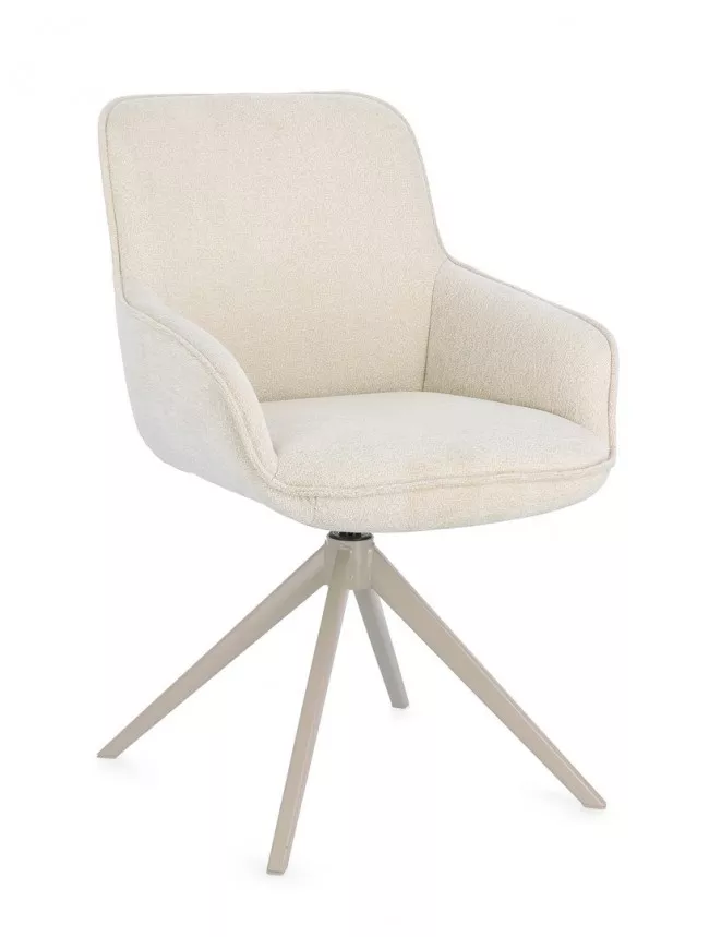 Scaun rotativ bej crem Matilda 57x64x84.5 cm 0743792 - cel.ro