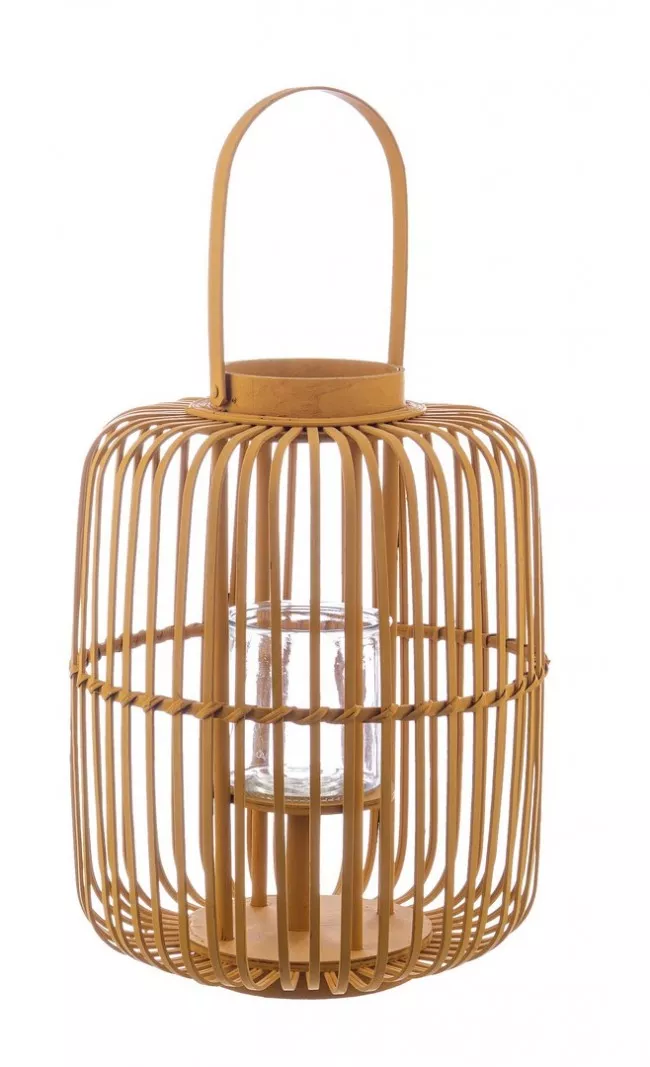 Set 2 felinare bambus portocaliu Brielle 34x42.5 cm 0141364 - cel.ro