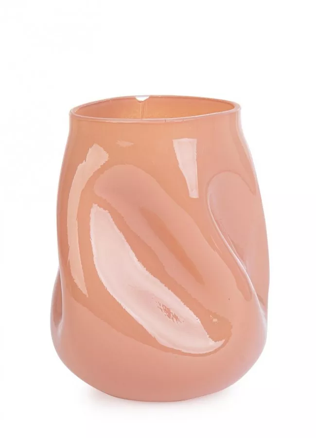 Set 6 vaze flori sticla roz somon Kelsea 16x19 cm 0200266 - cel.ro