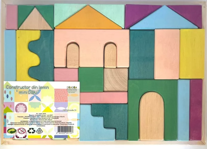 Set Handmade Constructor din Lemn Mini Didu jblg_672890801 - cel.ro