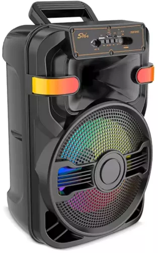 Boxa portabila karaoke ZQS10102 2 microfoane 90W PMPO LED RGB MRKT11249 ...