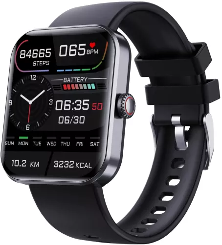 Smartwatch iQuality FunEdge PRO Black cu Glucometru Termometru Tensiune 24h