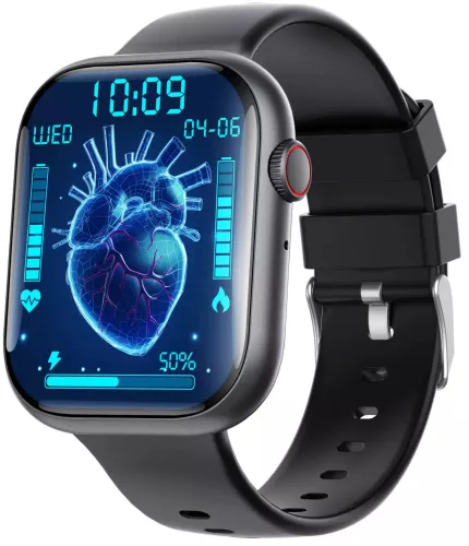 Smartwatch iQuality FreeEdge PRO Black cu Glucometru Termometru ...