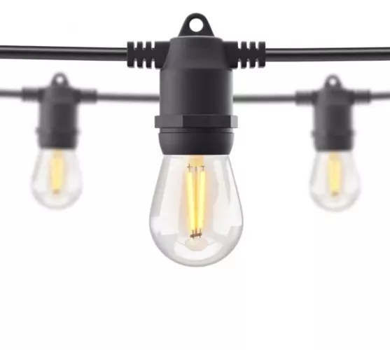 Ghirlanda Luminoasa 15m cu 15 Becuri LED Vintage 1W ST45 E27 IP65 - cel.ro