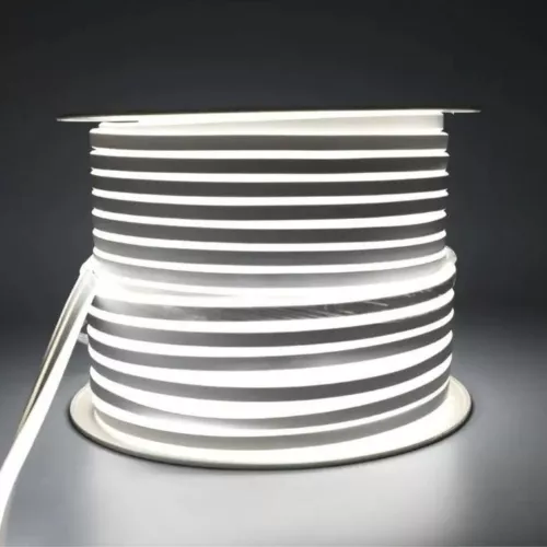 Furtun LED Neon Flex Rotund 220V 8W/m 100m Lumina Alb Rece 6000K ...