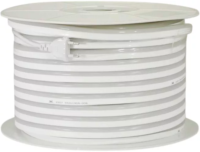 Furtun LED Neon Flex Rotund 220V 8W/m 100m Lumina Alb Rece 6000K ...