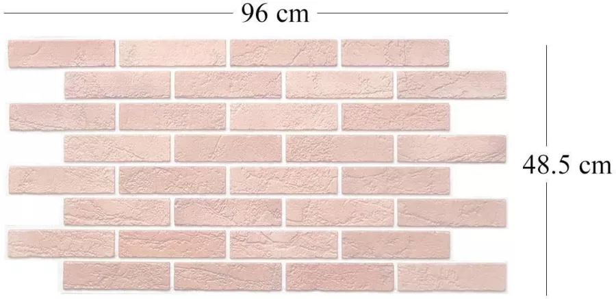 Panou decorativ PVC model caramida 3D maro 96x48.5 cm PVC0023 - cel.ro