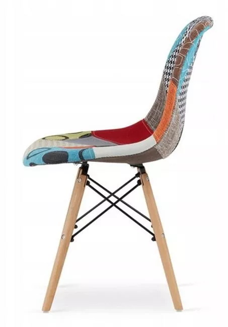 Scaun bucatarie/living Artool Seul textil lemn mozaic multicolor 46 ...