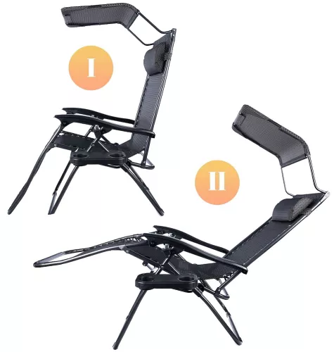 Scaun cu Perna tip Sezlong Pliabil Gravitatie Zero pentru Terasa ...