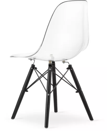 Scaun stil scandinav Artool Osaka policarbonat lemn transparent si ...