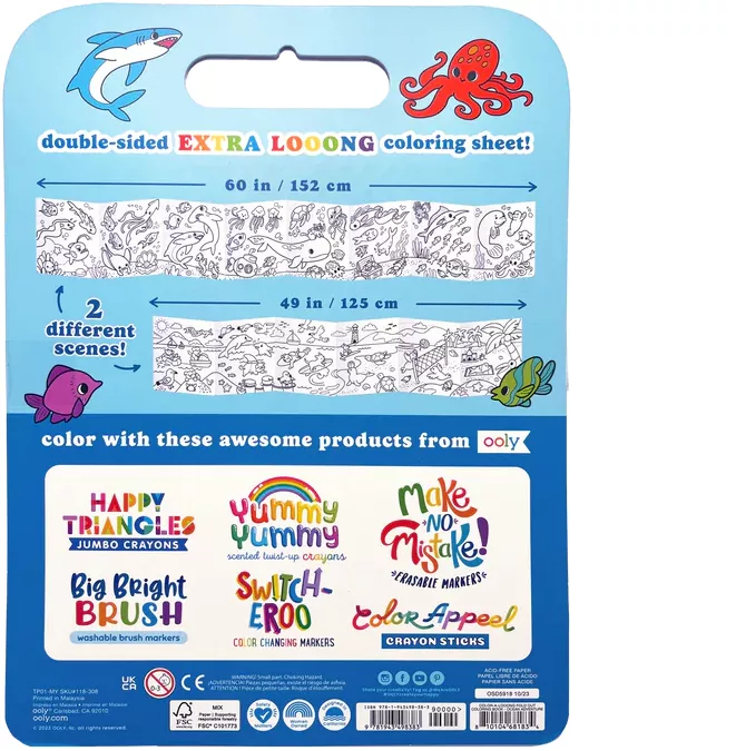 Album de colorat cu lungime 1 5 m - fata-verso Color-A-Looong ...