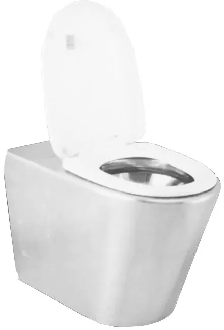 Vas WC din inox pe pardoseala fara rezervor 580x370x400 mm BIOLUX BL ...