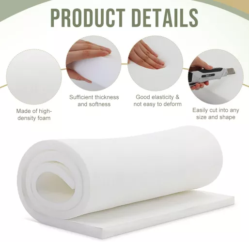 Burete dens pentru tapiterie Poliuretan 200x100cm grosime 5 cm ideal ...