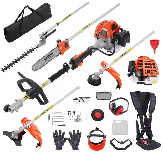 Motocoasa pe benzina 5 in 1 Lama si fir 8500 rpm 1.6 CP Motor in 2 ...