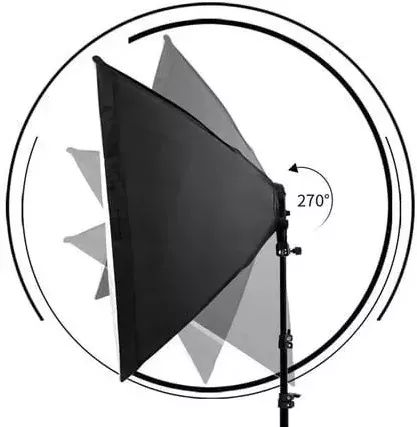 Kit de 3 softboxuri 3 trepiezi reglabili 200 cm 3 becuri 85W geanta de ...