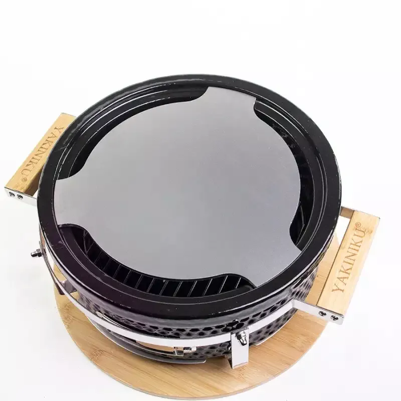 Plita Teppanyaki pentru gratar rotund YAKINIKU Shichirin 800707 800707 ...