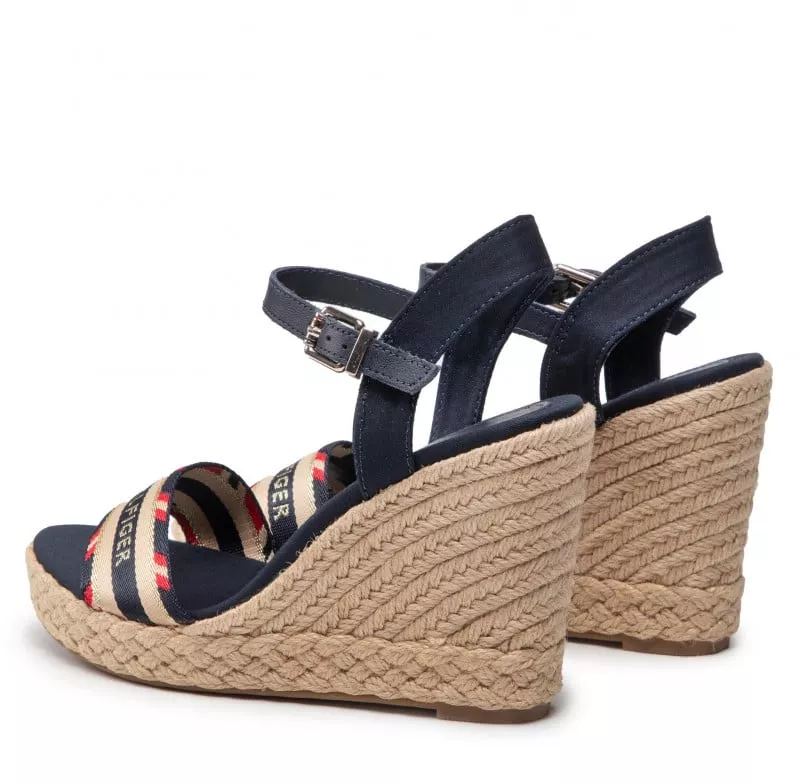 Espadrile TOMMY HILFIGER Corporate Webbing High Wedge FW0FW06295 ...