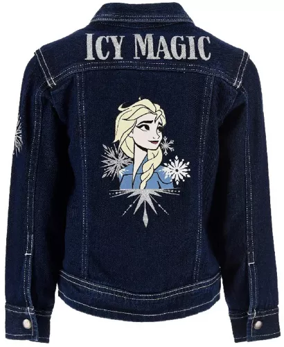 Jacheta din denim fetite Frozen Albastru jeans 6 ani 116 CM fwkw ...