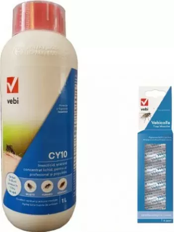 Set Insecticid profesional CY 10 - 1 L anti tantari muste tantari tigru gandaci - cel.ro