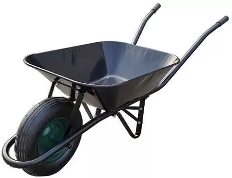 Roaba de gradina metalica neagra 60 L 216634