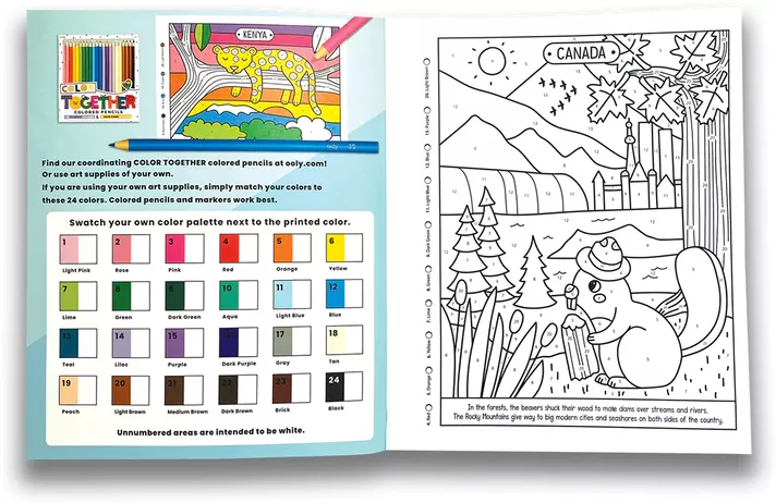 Carte de colorat pe numere - Lumea minunata evst_996844390 - cel.ro