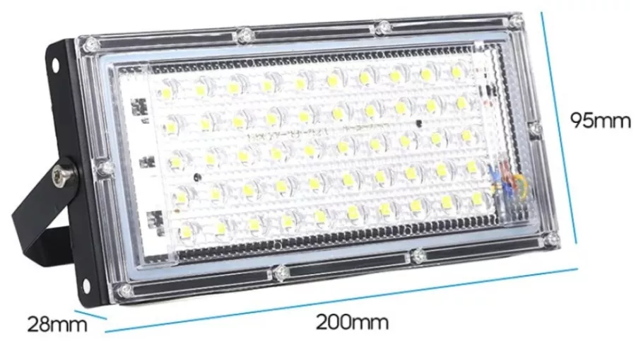 Proiector LED SMD pentru exterior 50W 12V 6500K cu clesti MRKT11336 ...