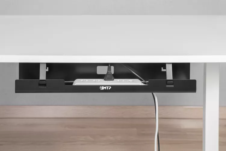 Organizator cabluri cu prindere sub blat birou MTP Tip tavita Usor ...