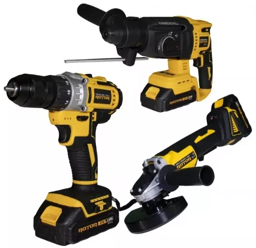 Set 3 scule electrice polizor unghiular 1100W 125 mm rotopercutor 1400W ...