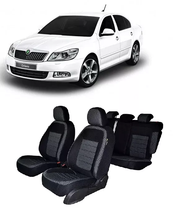 Set huse SCAUN SKODA OCTAVIA II FACELIFT 2010 - 2013 bancheta ...