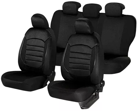 Set huse scaune compatibile Opel Corsa C 2000-2006 Negru zior_66730146 ...