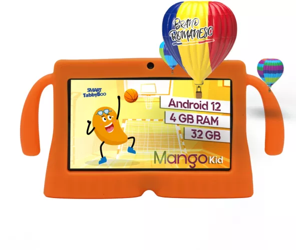 Tableta copii SMART TabbyBoo Mango KID 2024 32GB 4GB RAM Android 12 cu ...