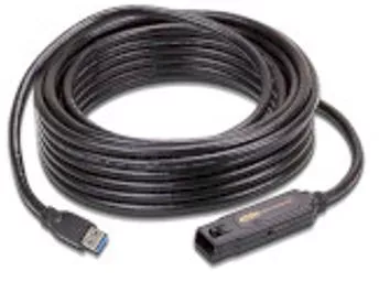 Cablu prelungitor USB 3.0 Mufa USB A - priza USB A rotunda 10 m negru ...