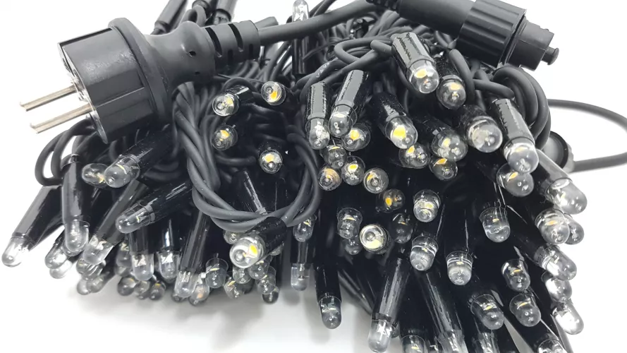 Instalatie de Craciun 10 m Liniara cu Flash Rosu 100 leduri SDX 9113R ...