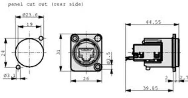 Priza dispozitiv RJ 45 Nichel y2ia_341257490 - cel.ro