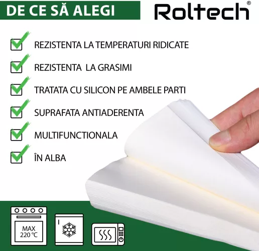 Set 5 pachete - Hartie de Copt alba siliconata 40x60cm - 2500 coli 5x 500 - - cel.ro