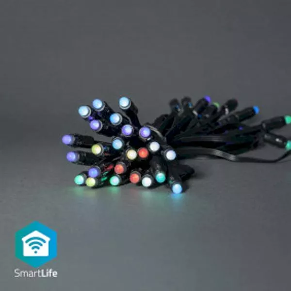 SmartLife Christmas Lights - Party LED String - Wi-Fi - RGB - 48 buc ...
