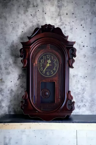 Ceas rustic de perete cu pendul 52 cm 4124 - cel.ro