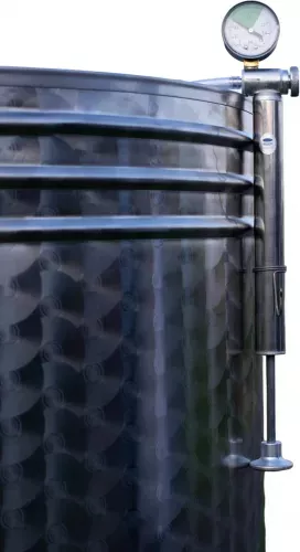 Butoi inox cu capac flotant si canea echipat complet 1000 litri