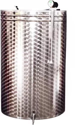 Butoi inox cu capac flotant si canea echipat complet 1000 litri
