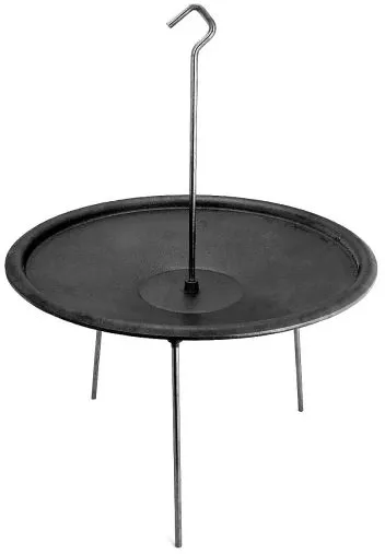 Disc pentru gratar fonta tip grill cu picioare si agatator 50 cm - cel.ro