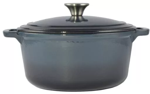 Oala de fonta emailata cu capac maner din inox 4 L Perfect Home 55001 ...